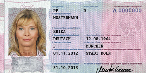 Reisepass - Stadt Baden-Baden